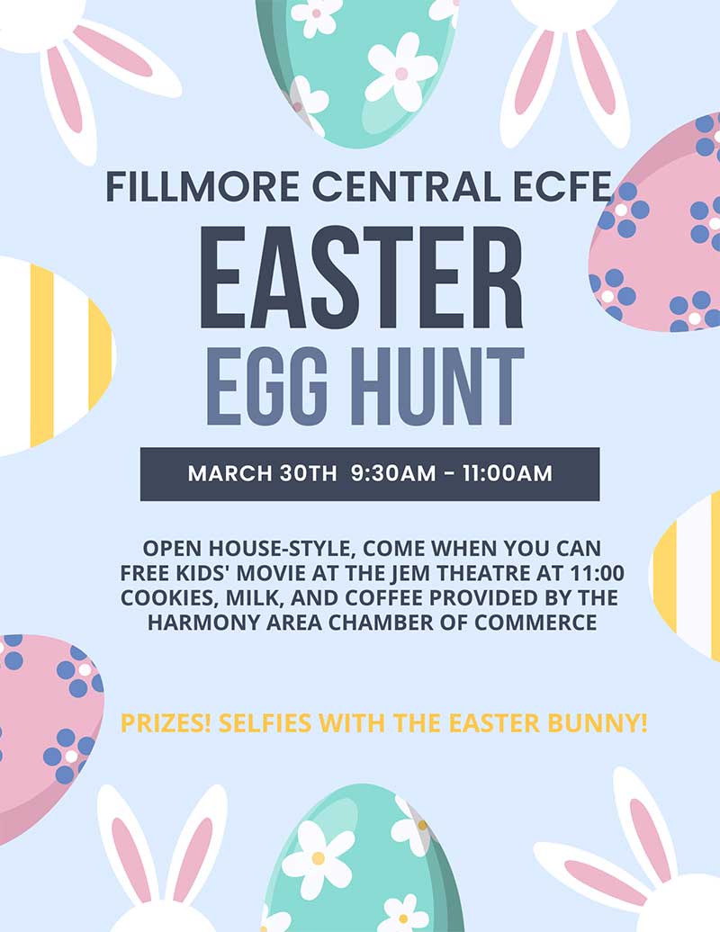 Fillmore Central ECFE Easter Egg Hunt - Explore Harmony
